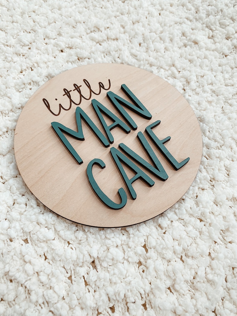 Little Man Cave Boys Room Sign, Boys Room Wall Decor, Boys Playroom ...