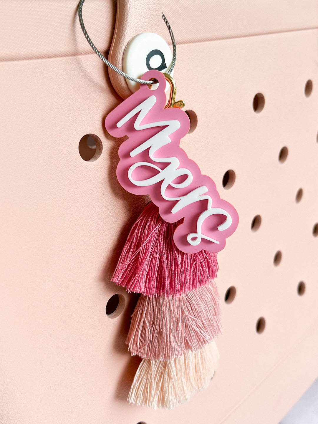 Bogg Bag Name Keychain, Personalized Bag Charm, Beach Tote Name Tag ...