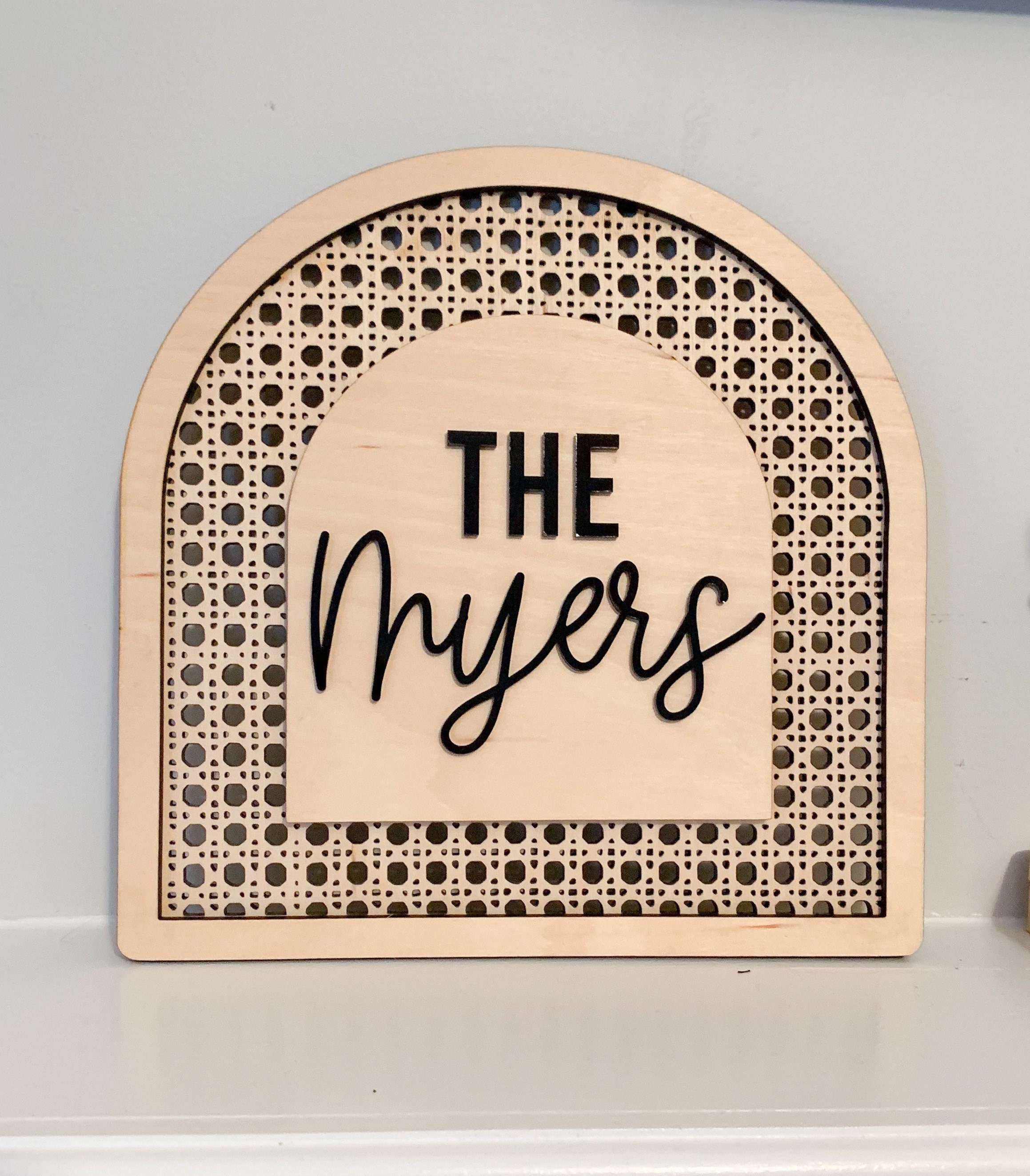 Rattan Arch Sign Boho Wall Decor Rattan Inspired Decor Boho | Etsy