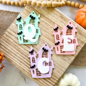 Haunted House Basket Tag, Halloween Basket Tag, Halloween Name Tags ...