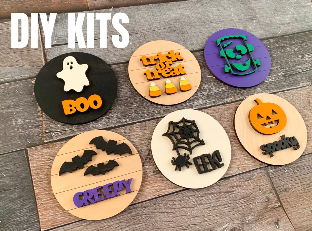 Halloween DIY Paint Kit, Halloween Kids Crafts, Halloween Decor ...