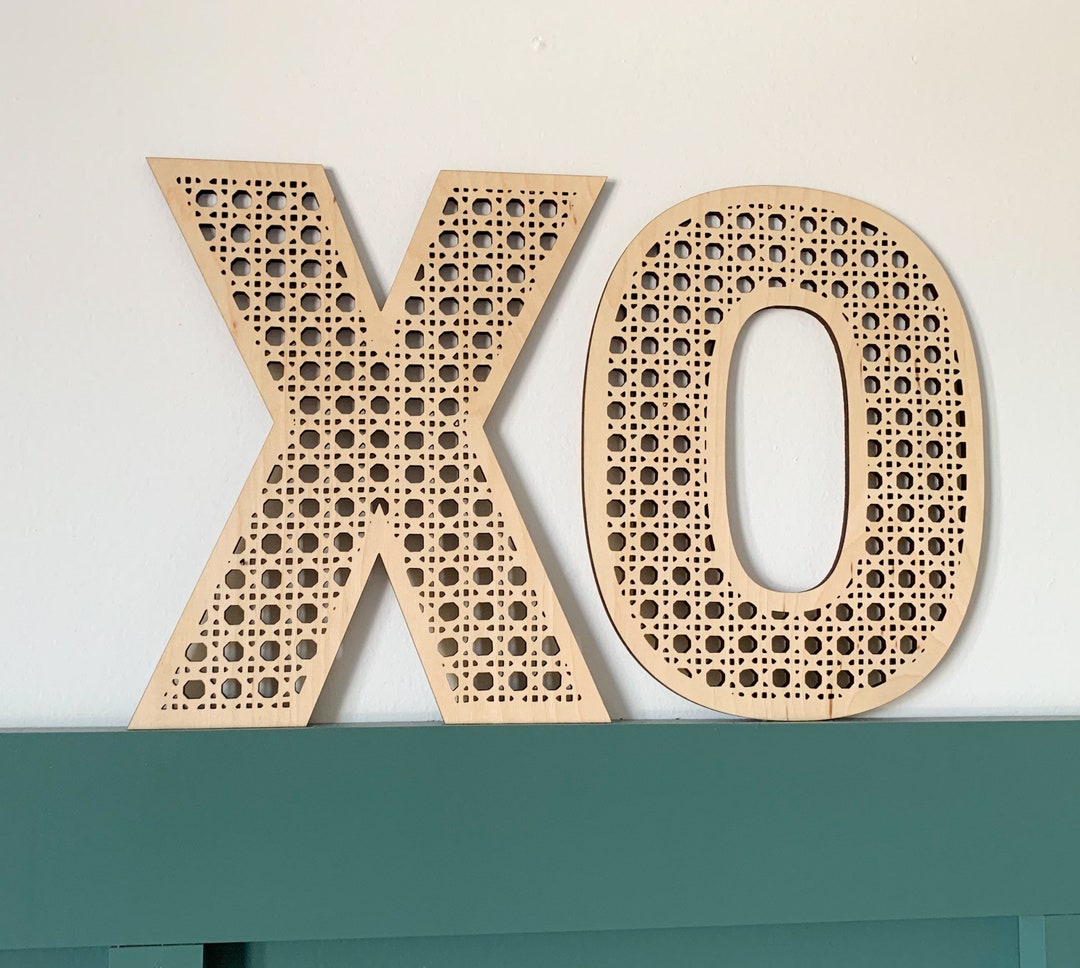 Rattan Letters, Rattan Nursery Decor, Boho Nursery Name Sign, Rattan ...