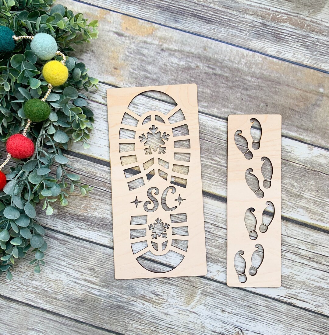 Santa’s Boot Prints, Santa Stencil, Santa’s Footprints, Elf Footprints ...