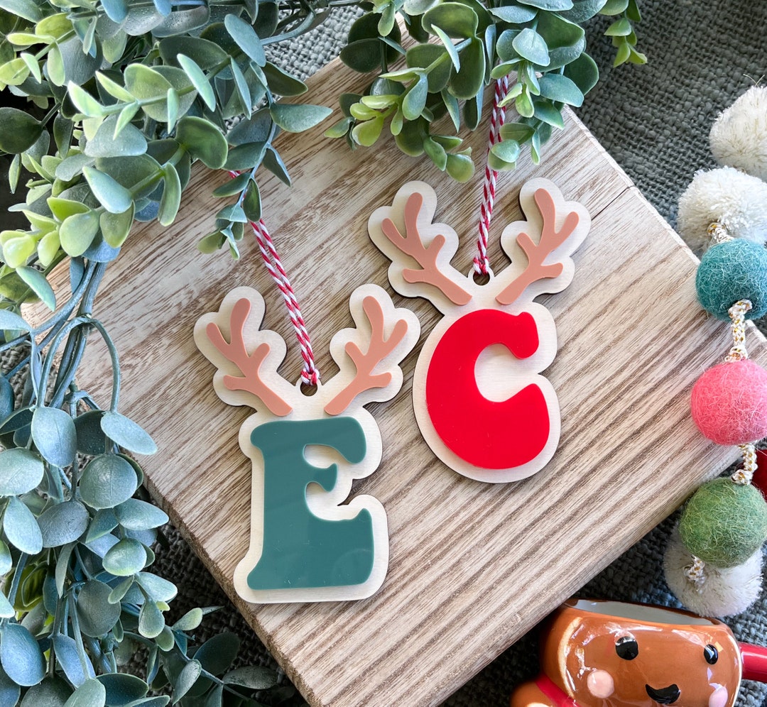 Reindeer Gift Tag, Reindeer Ornament, Christmas Gift Tag, Family ...