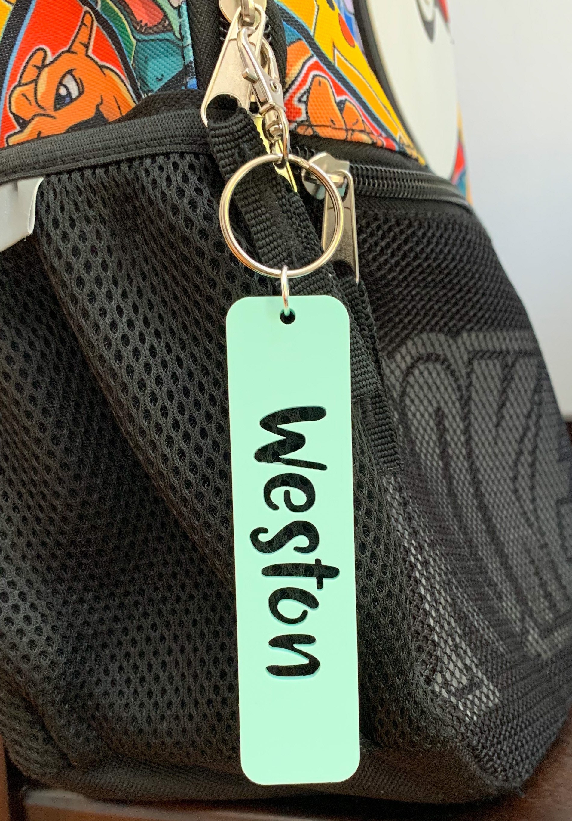 Backpack Tag Bag Tag Backpack Name Tag Name Keychain - Etsy
