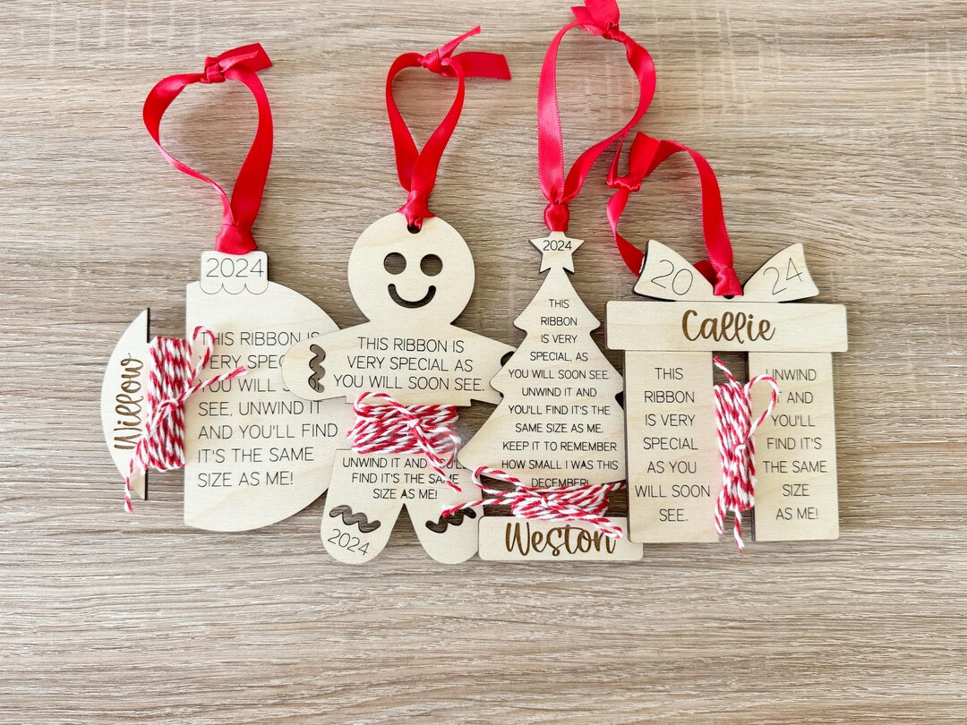 Kids Keepsake Christmas Ornament, Kids Height Ornament, Kids Christmas ...