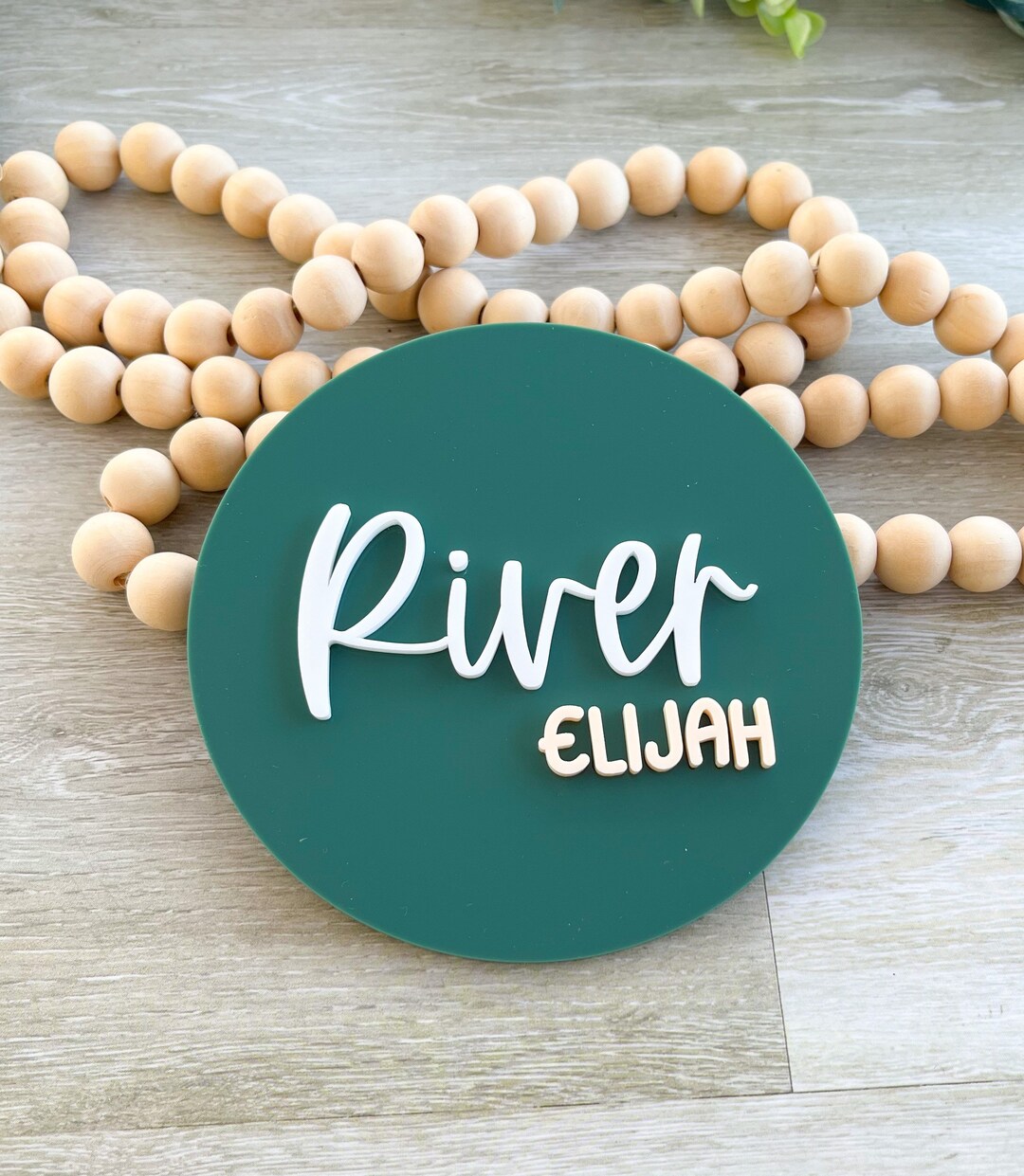 Acrylic Baby Name Sign, Birth Announcement Sign, Newborn Photo Prop ...