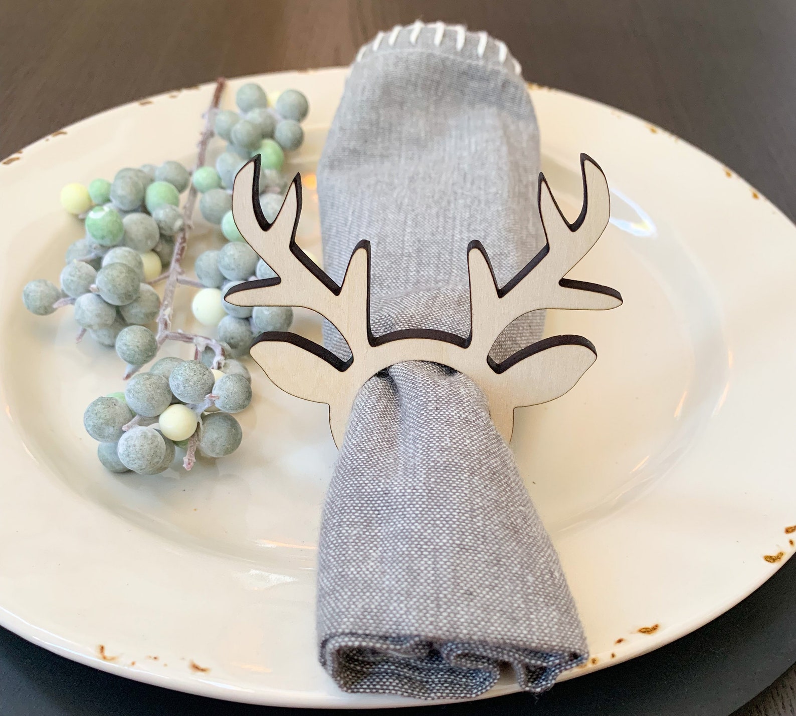 Napkin Rings Reindeer Napkin Rings Christmas Napkin Holder - Etsy