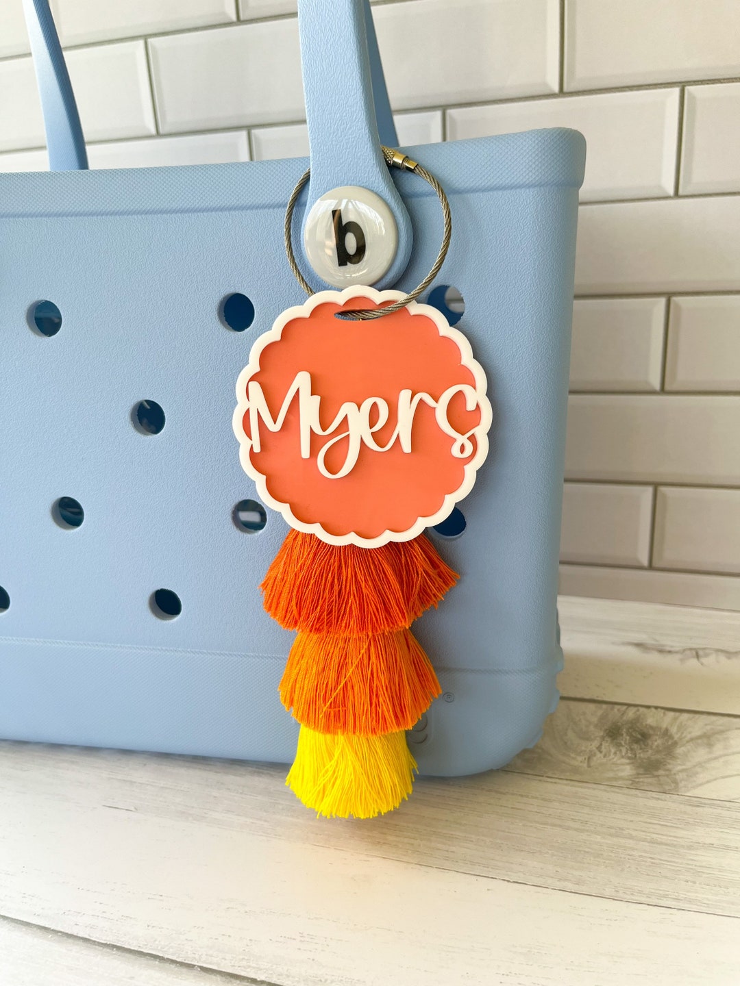 Bogg Bag Name Keychain, Personalized Bag Charm, Beach Tote Name Tag ...