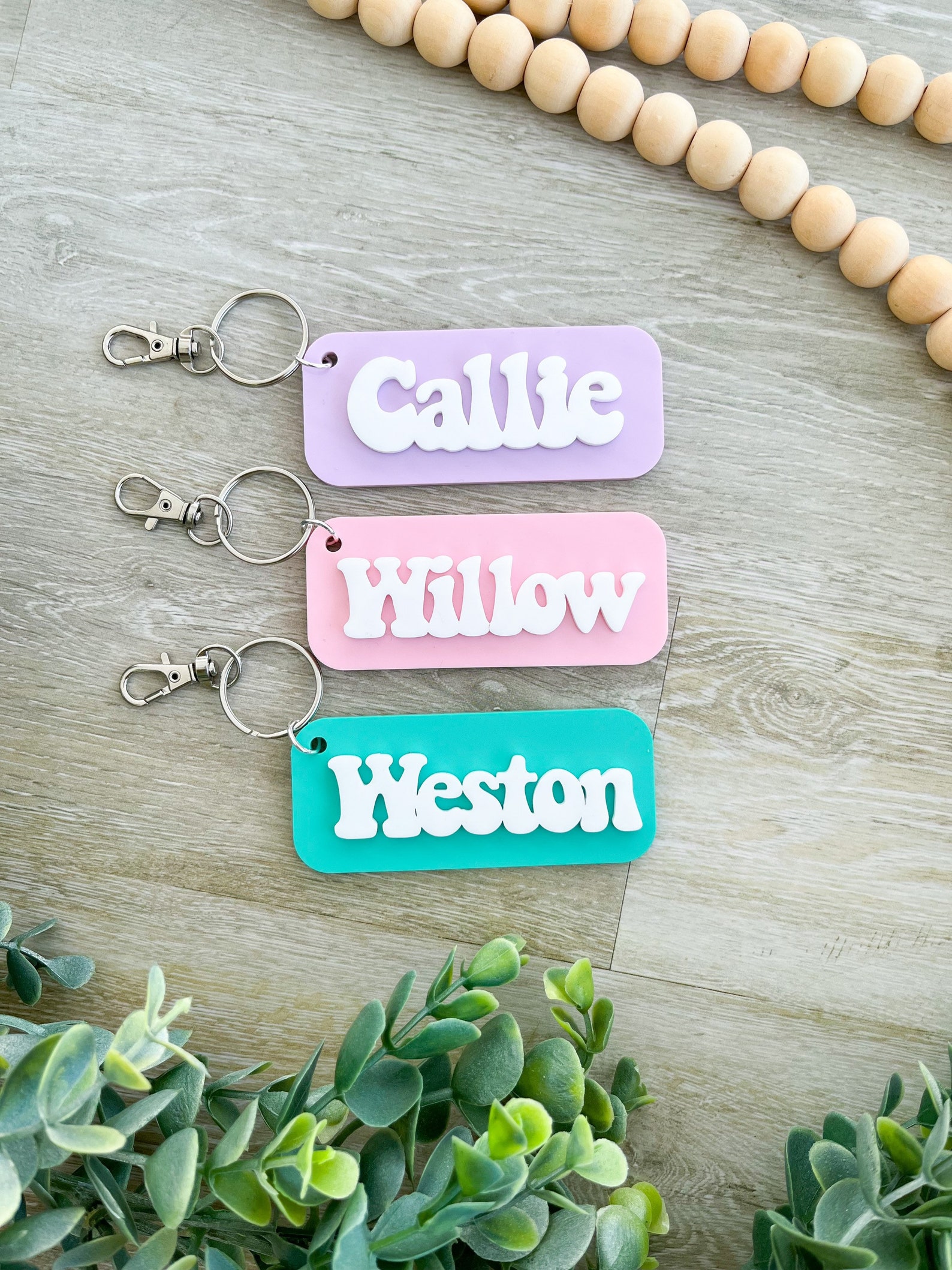 Backpack Name Keychain, 3d Name Keychain, Name Keychain, Acrylic Name ...