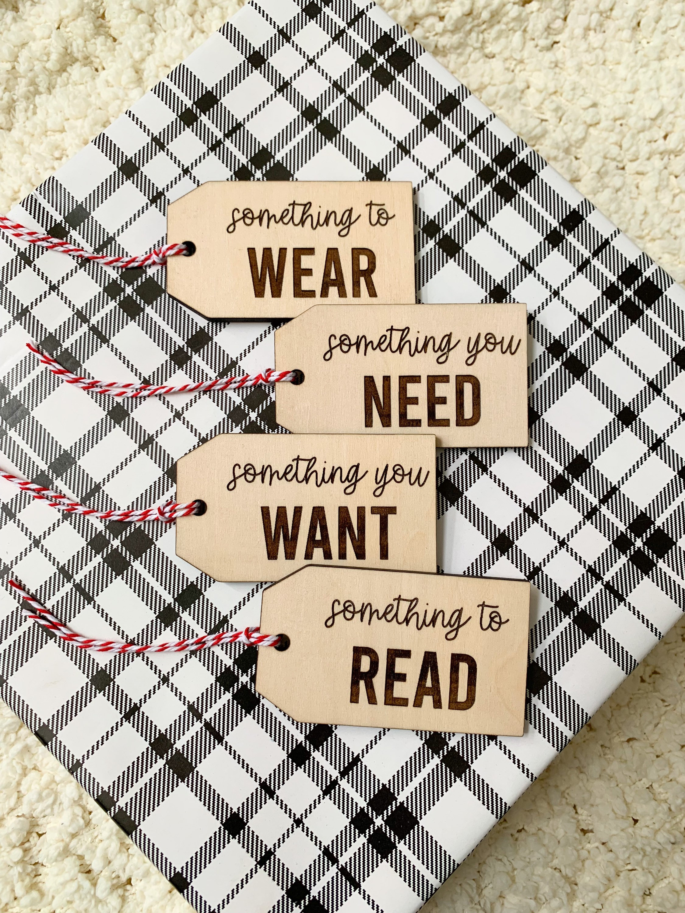 Christmas Present Tags Wood Gift Tags Kids Christmas Gift | Etsy