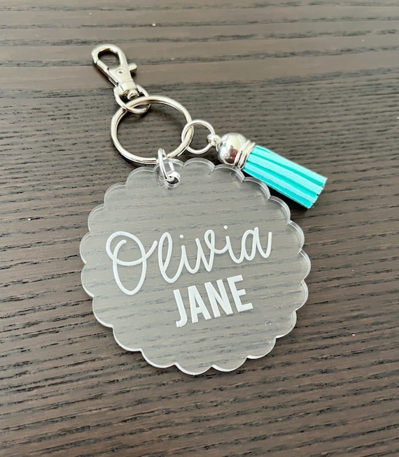 Scalloped Diaper Bag Tags Backpack Tags Personalized Bag - Etsy