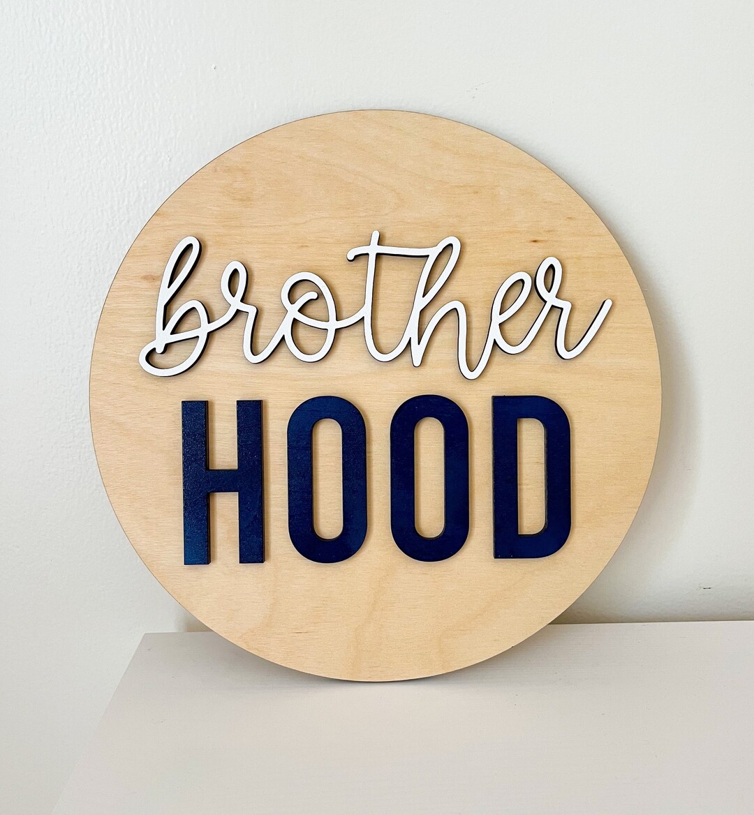 Brotherhood Boys Room Sign, Boys Room Wall Decor, Boys Playroom Wall ...