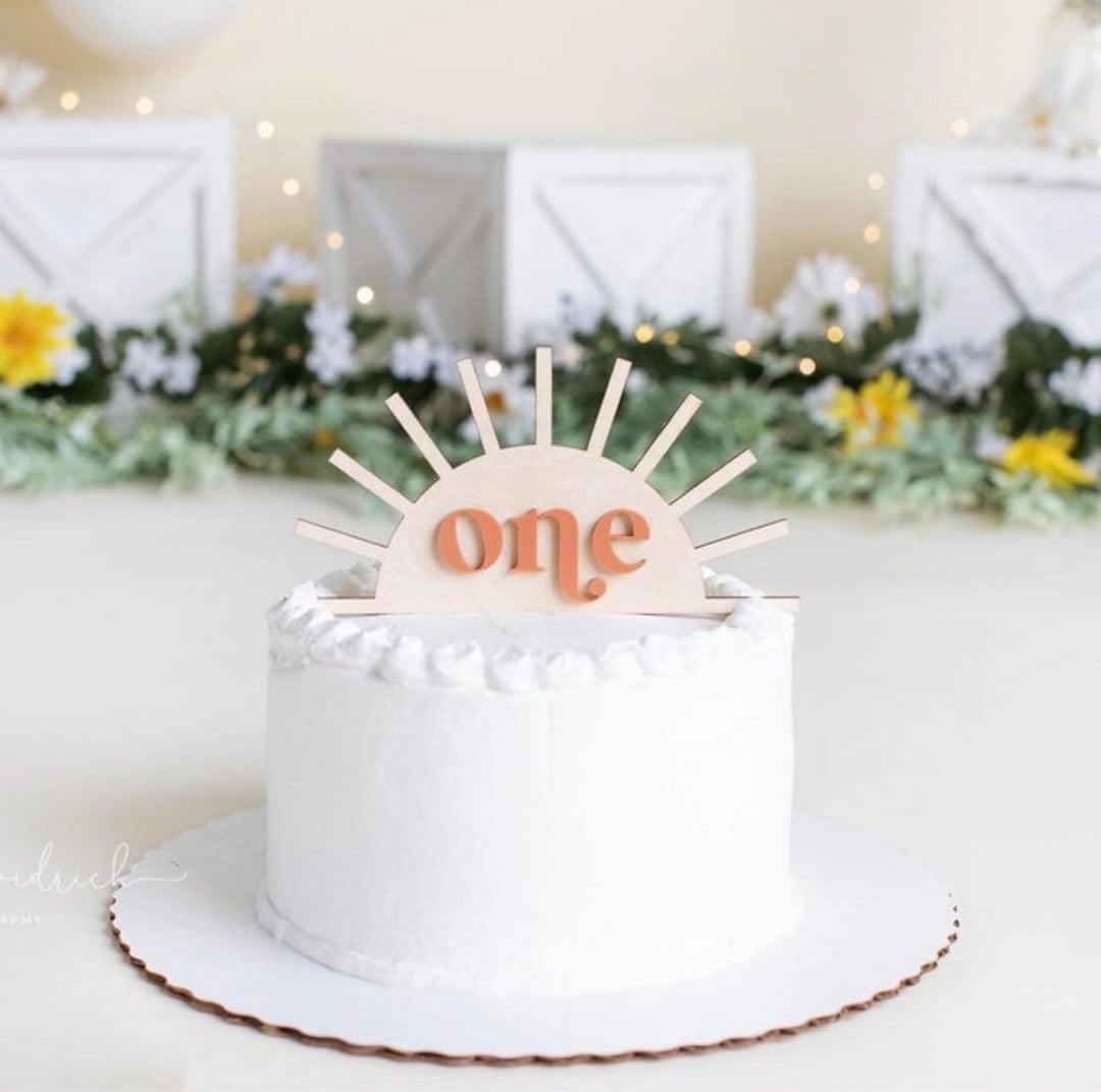 Boho Baby Cake Topper, Sun Cake Topper, First Birthday Cake Topper ...
