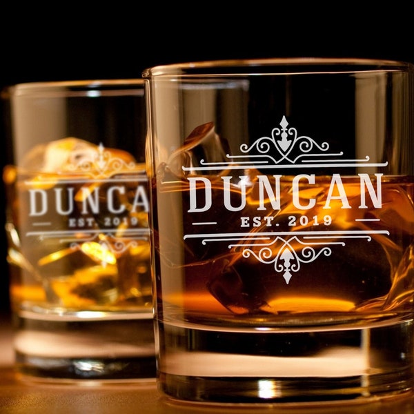 Personalized Bourbon Glasses Etsy