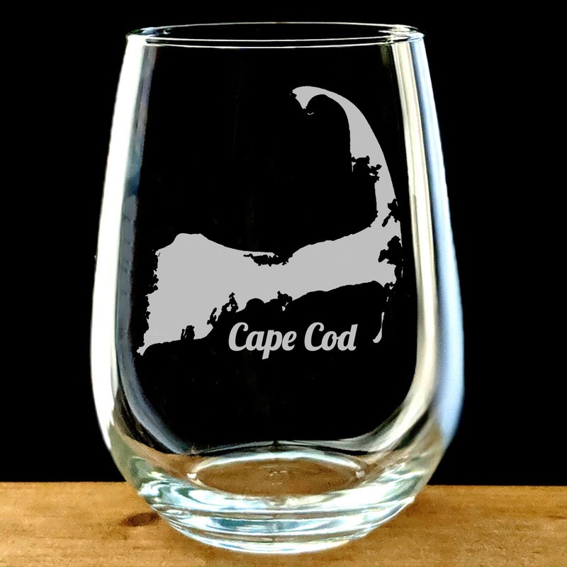 Cape Cod Engraved Glasses - Etsy