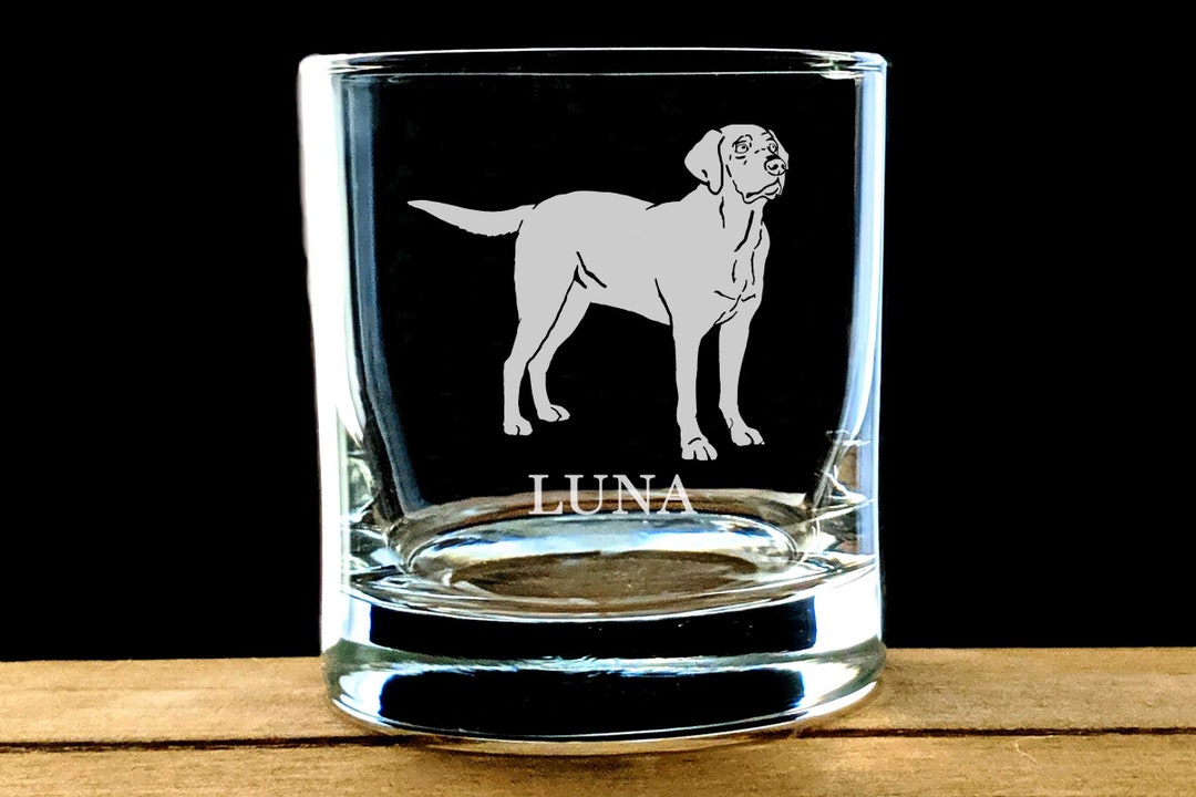 Etched Labrador Whiskey Glass: Personalized Dog Lover Gift - Etsy