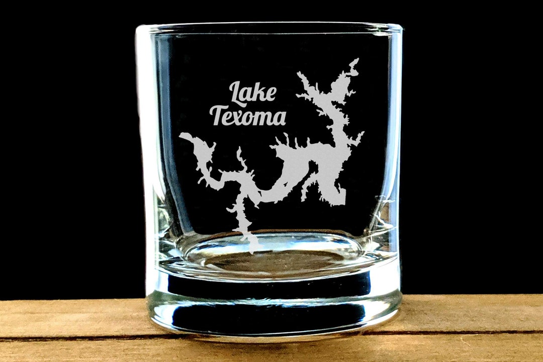 Engraved Lake Texoma Whiskey Glass - Texas Map Gift - Etsy