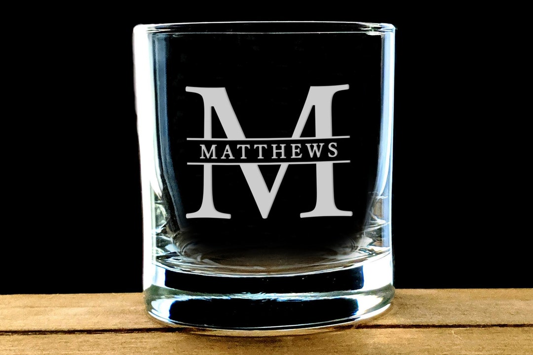 Personalized Whiskey Glass Monogram Rocks Glass Ts For Bourbon