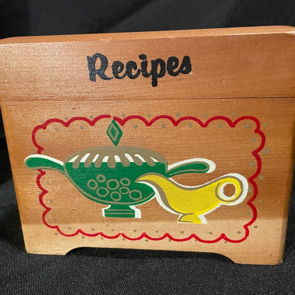 Painted Recipe Box - Etsy