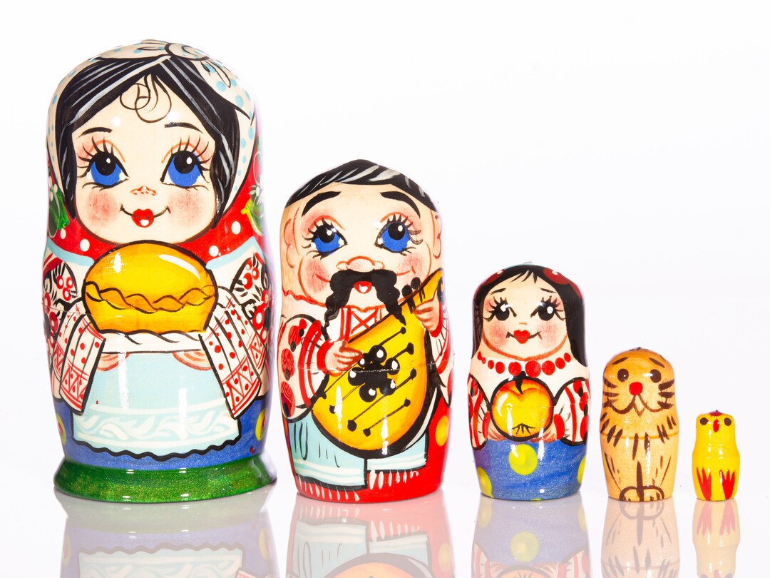 Ukraine Nesting Dolls 4, Wooden Baby Toys, Kids Room Decor, Kids Gift ...