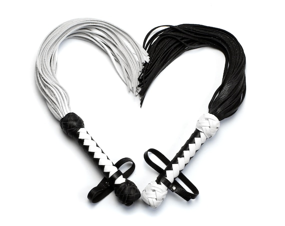 Leather Flogger Set: Pair of BDSM Floggers / Leather Flog - Etsy