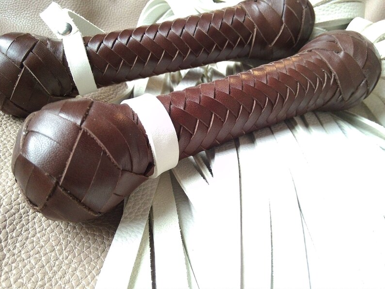 Pair of Leather Floggers / flogger set adult toy bdsm bondage | Etsy