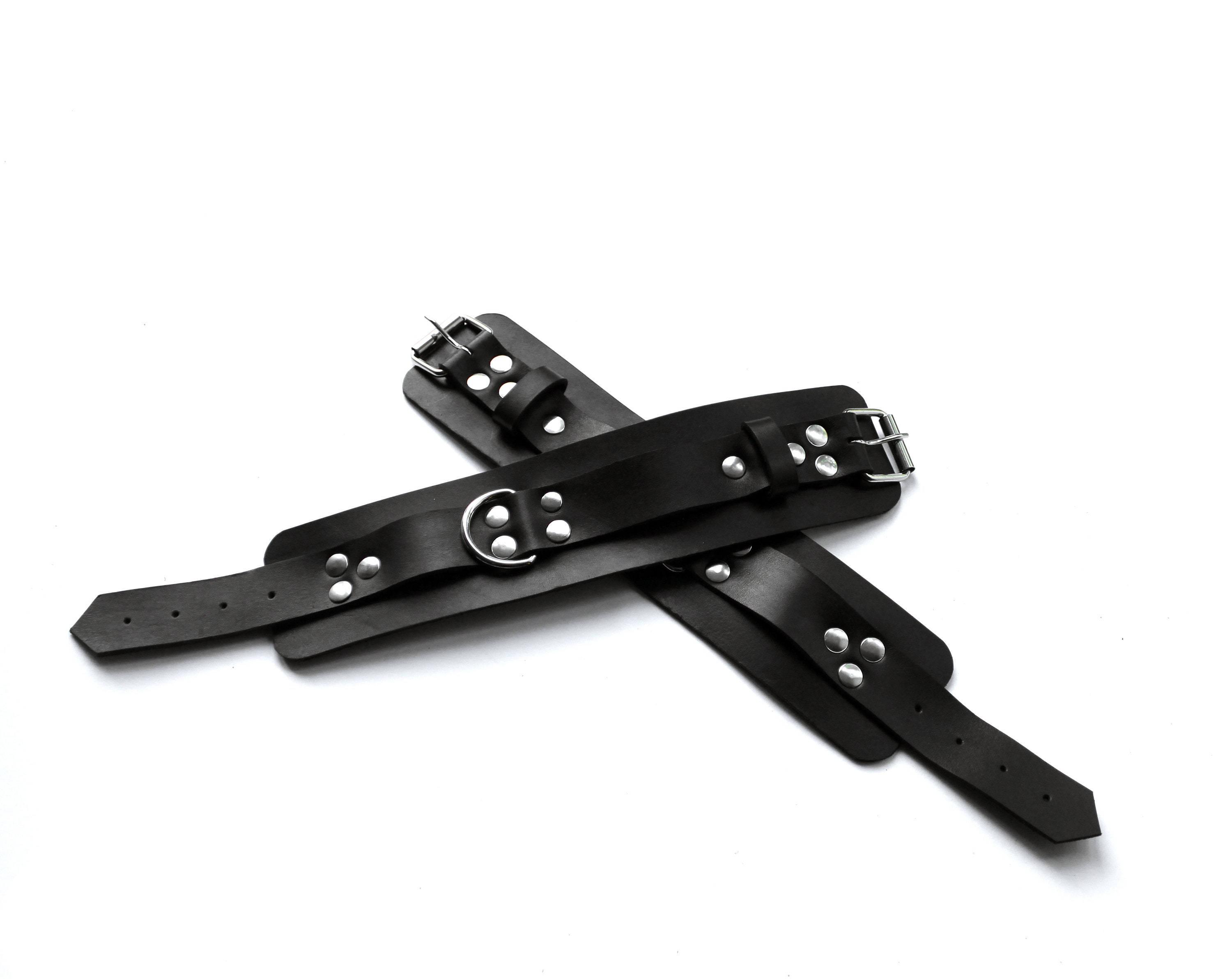 Leather Leg Cuffs / BDSM Bondage Premium Restraints / Bondage - Etsy