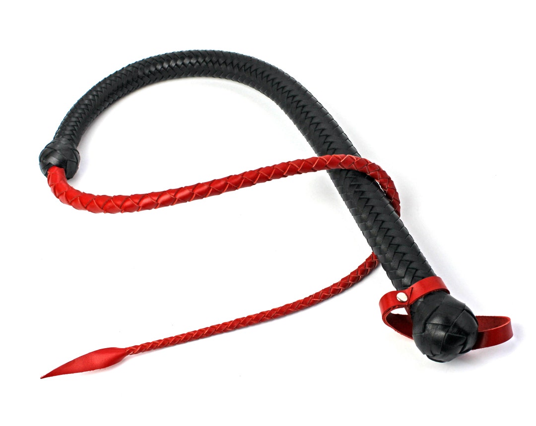 Signal Whip With Stinger / Leather BDSM Whip / Snake Whip for Impact ...