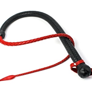 Signal Whip With Stinger / Leather BDSM Whip / Snake Whip for Impact ...