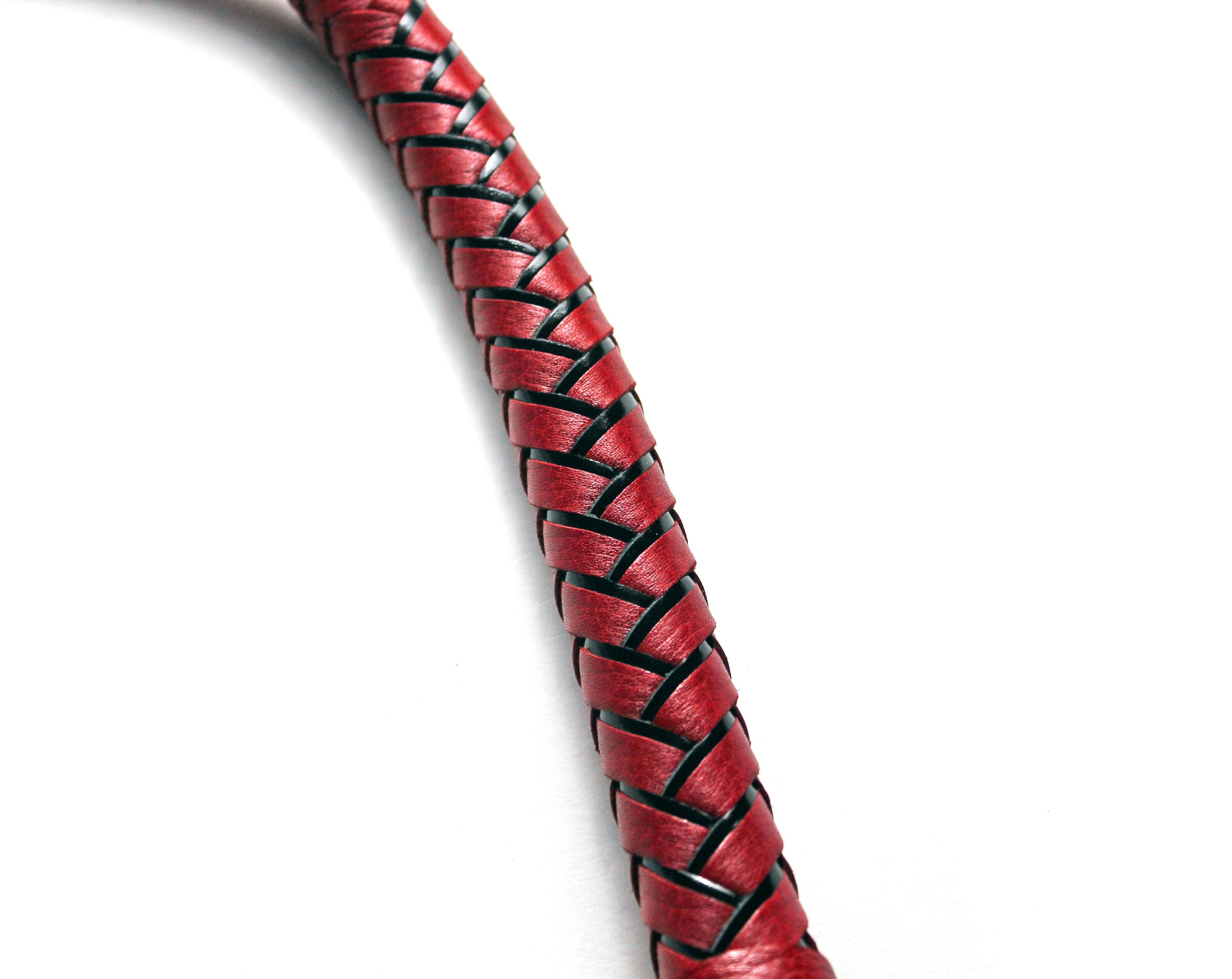 BDSM Whip with Weaving / Leather Snakewhip with Tassel | Etsy