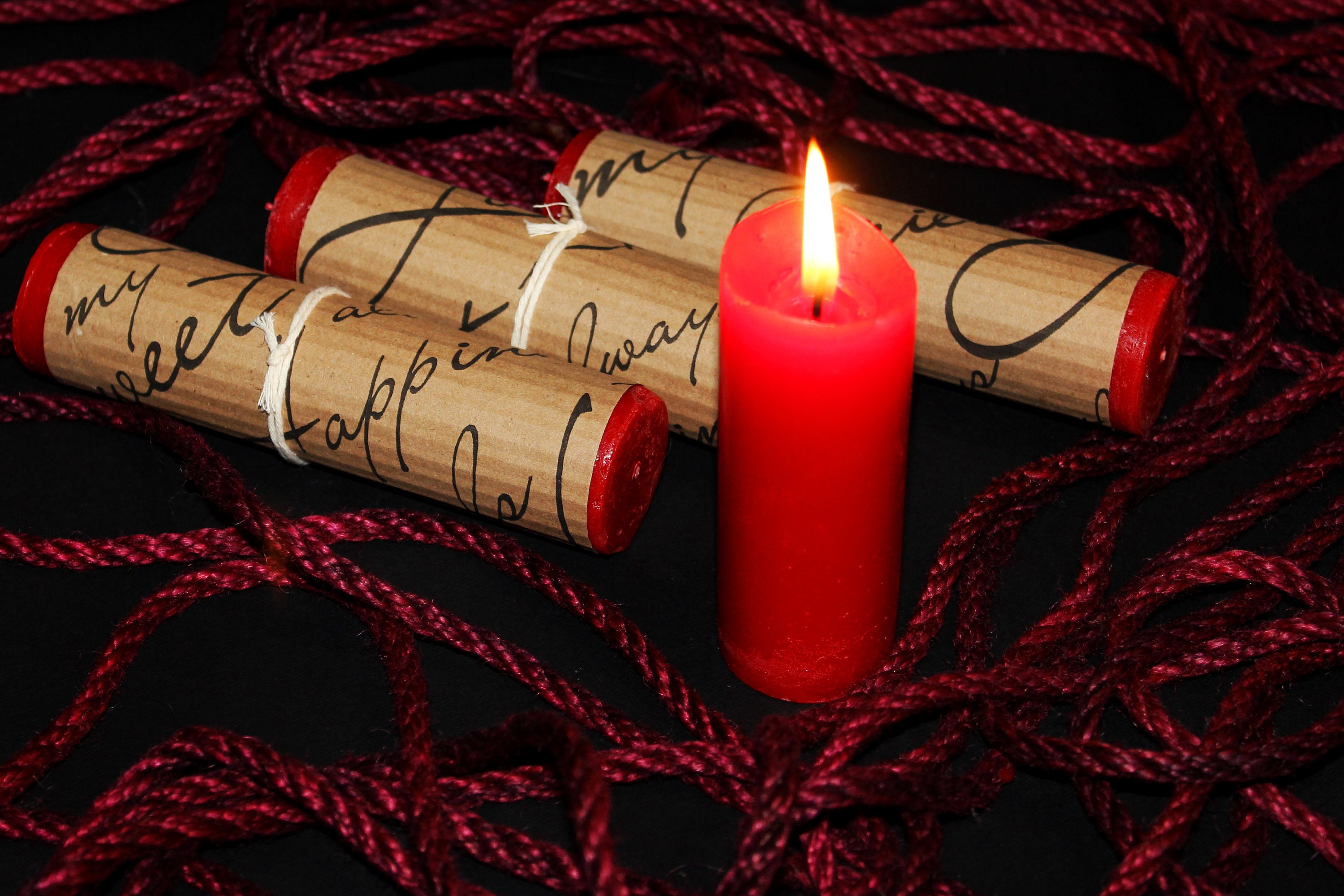 4 Bondage Ropes & Wax Play Candle BDSM Kit - Etsy
