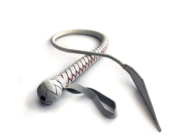 Single Tail Whip With Wedge Stinger and Decorative Weaving - Etsy