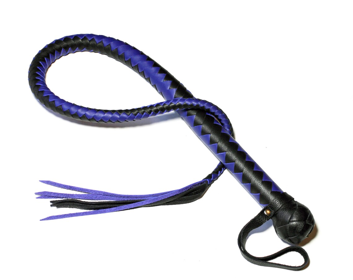 Leather Single Tail Whip Double Colored / BDSM Whip with | Etsy