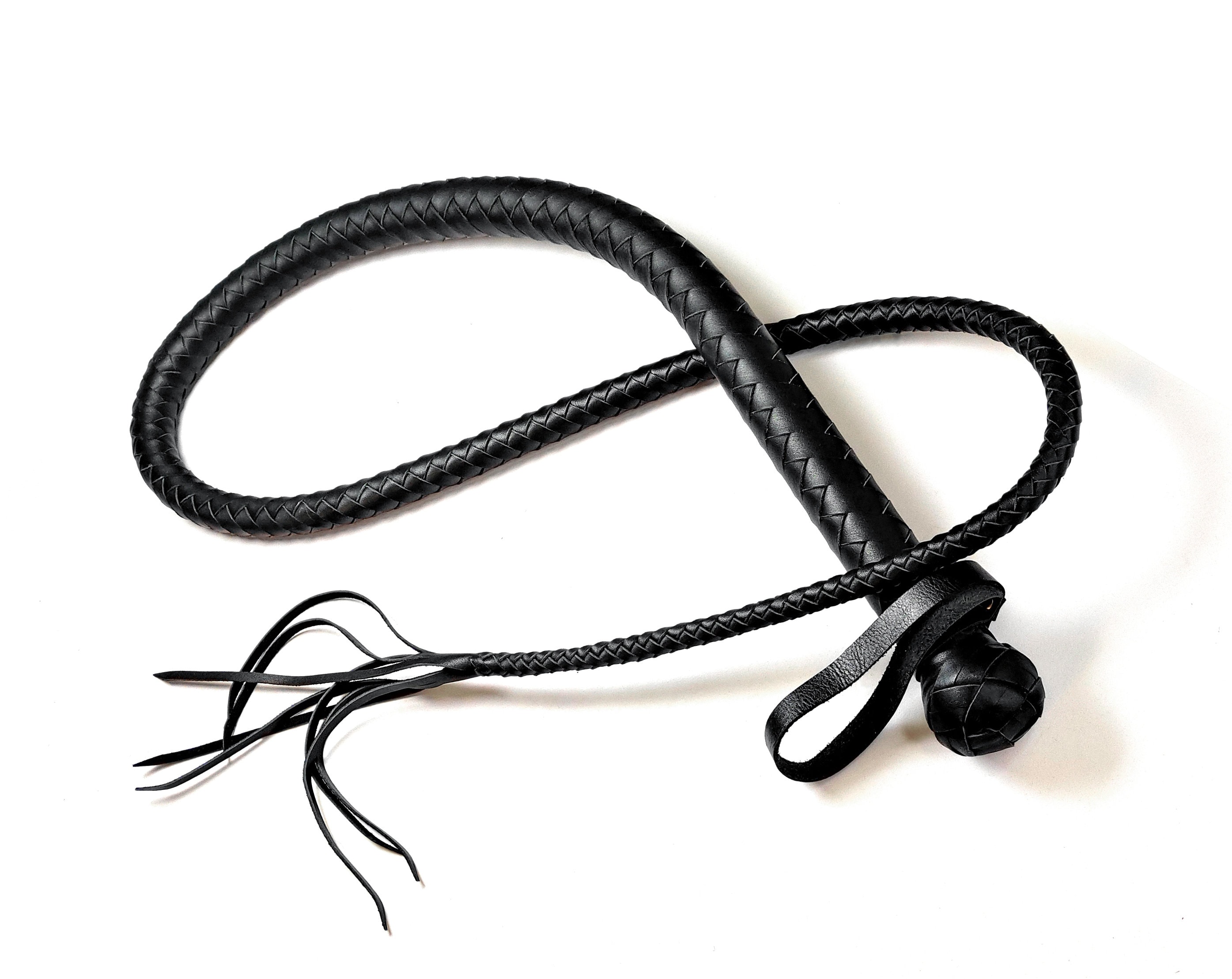 Black Bull Whip / Leather BDSM Bullwhip / Single Tail Whip / - Etsy