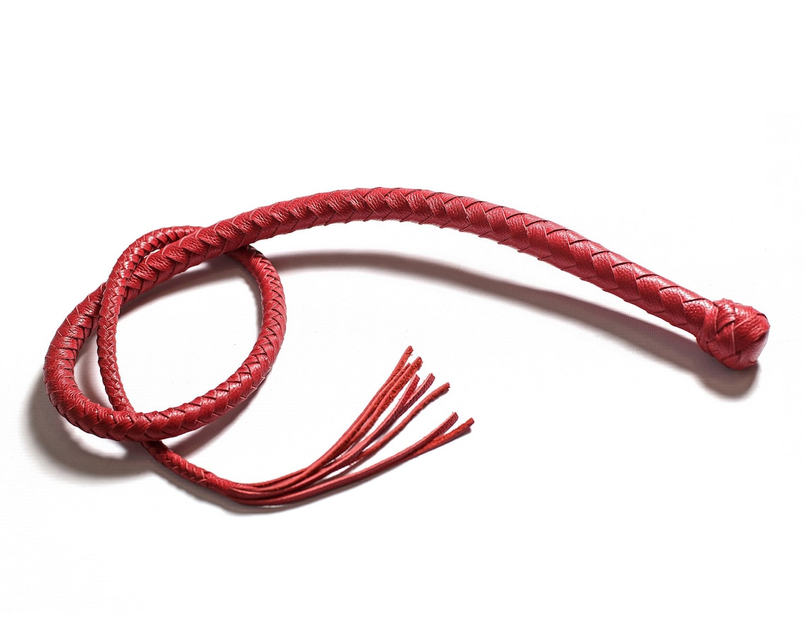 Silicone Core Single Tail Whip with Tassel / Leather Whip for | Etsy