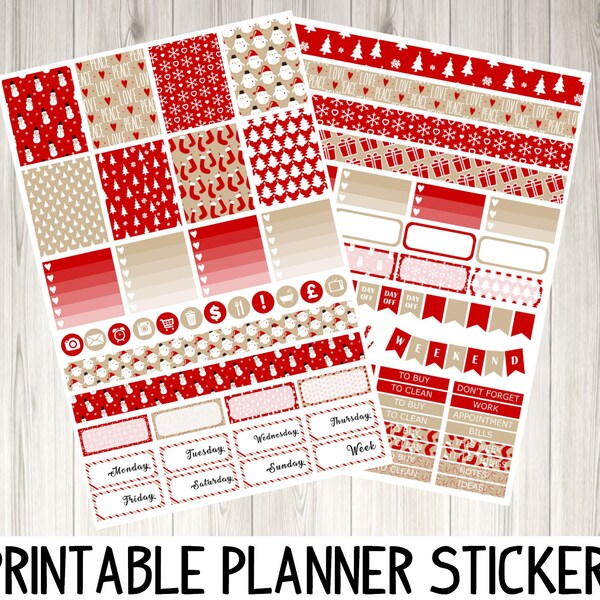 PRINTABLE Work Planner Stickers Handwritten Font Planner Stickers ...