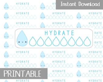 Water Intake Hydrate Stickers - Etsy