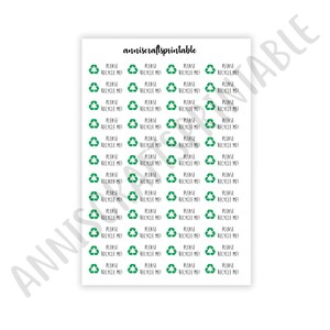 PRINTABLE Please Recycle Me Stickers Save the Planet Stickers ...