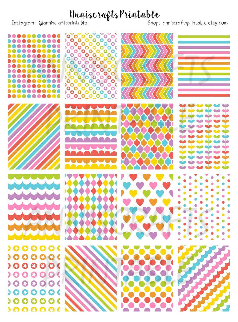 PRINTABLE 16 Rainbow Planner Box Stickers Erin Condren Planner Stickers ...