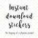PRINTABLE Hydrate Planner Stickers Digital Download Happy Planner ...