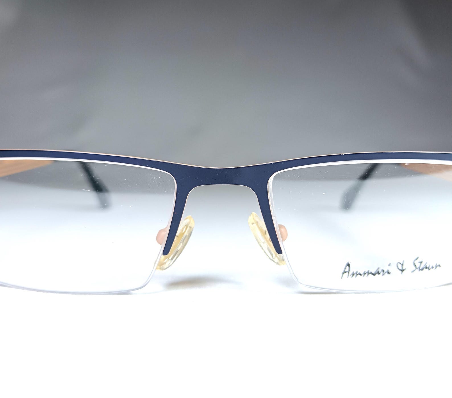 Eyeglasses, Titanium, Half Rim, Square, Frames, New Old Stock, Super ...