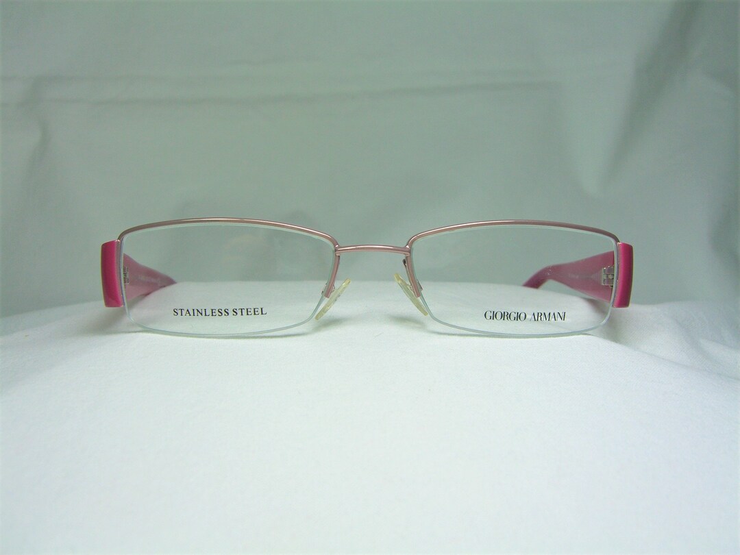 Eyeglasses, Square, Half Rim, Giorgio Armani, Frames, Stainless Steel ...