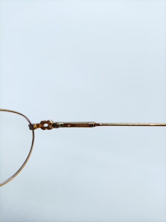 Gucci, eyeglasses, Gold plated, oval, frames, hyper v… - Gem