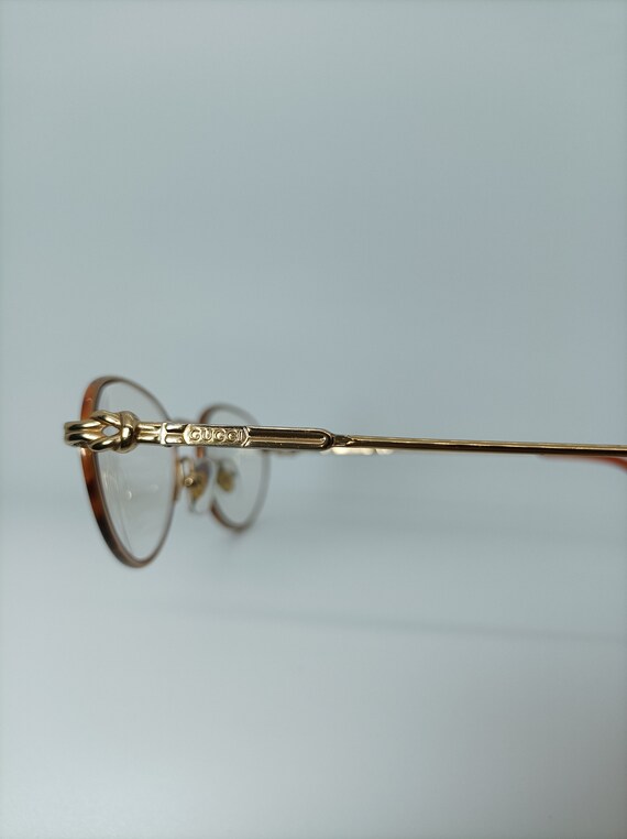 Gucci, eyeglasses, Gold plated, oval, frames, hyper v… - Gem