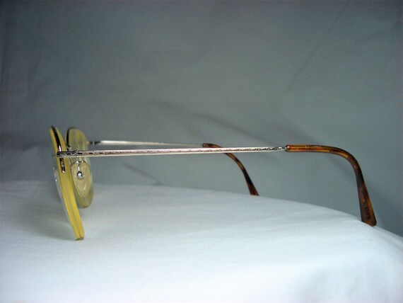Essilor Paris, 22kt white gold plated, half rim, roun… - Gem