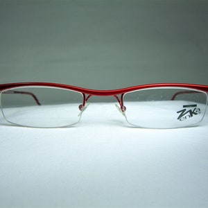 Zenka Eyeglasses Titanium Alloy Half Rim Square Oval | Etsy