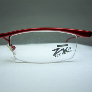 Zenka Eyeglasses Titanium Alloy Half Rim Square Oval | Etsy