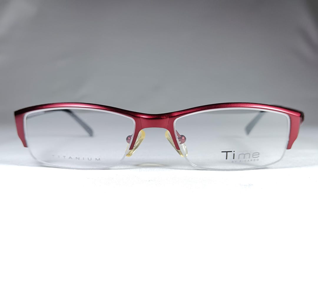 Eyeglasses, Titanium, Half Rim, Frames, Square, Oval, New Old Stock ...