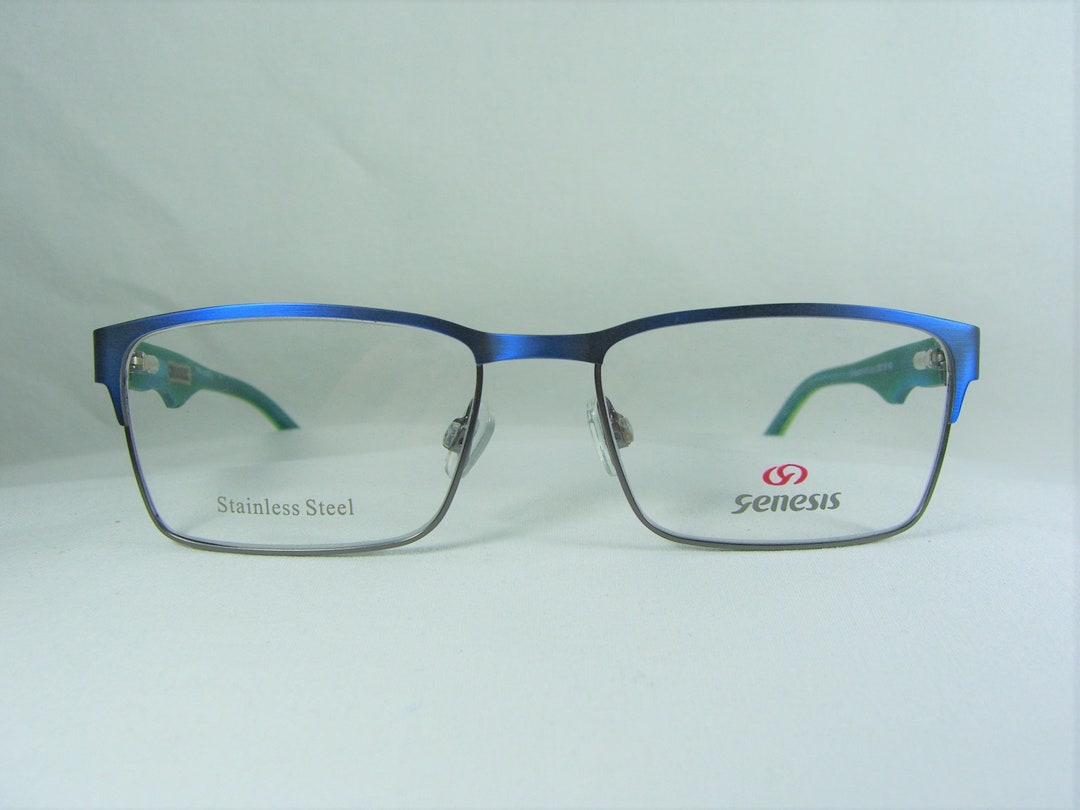 Genesis, Eyeglasses, Frames, Stainles Steel, Square, Oval, NOS, Hyper ...